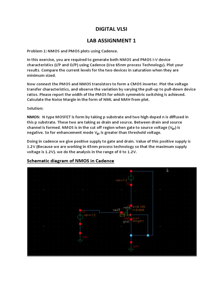 Nmos and Pmos Plot Using Vlsi | PDF | Mosfet | Field Effect Transistor