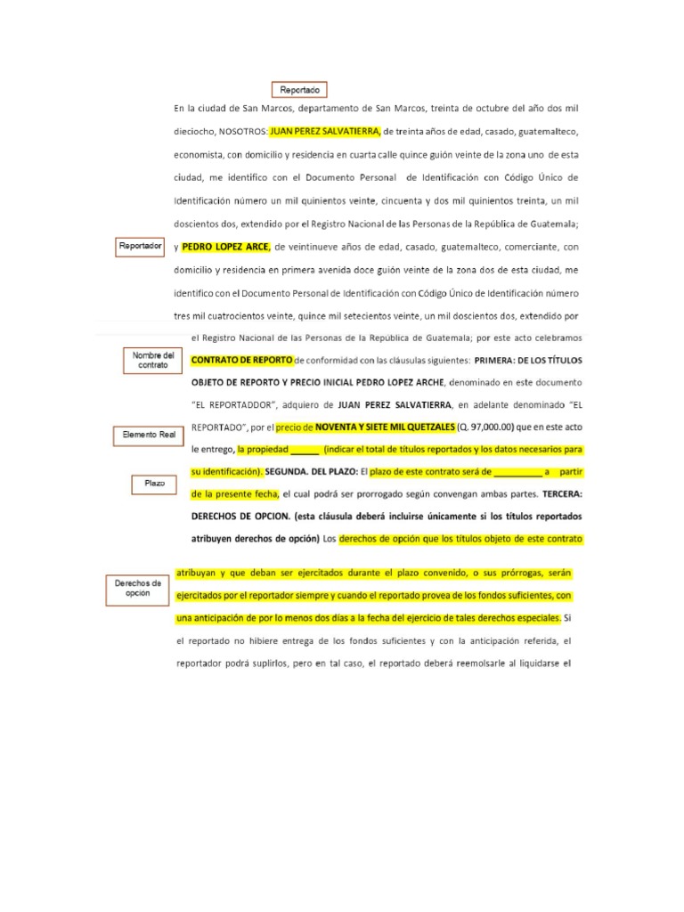 Contrato de Reporto | PDF