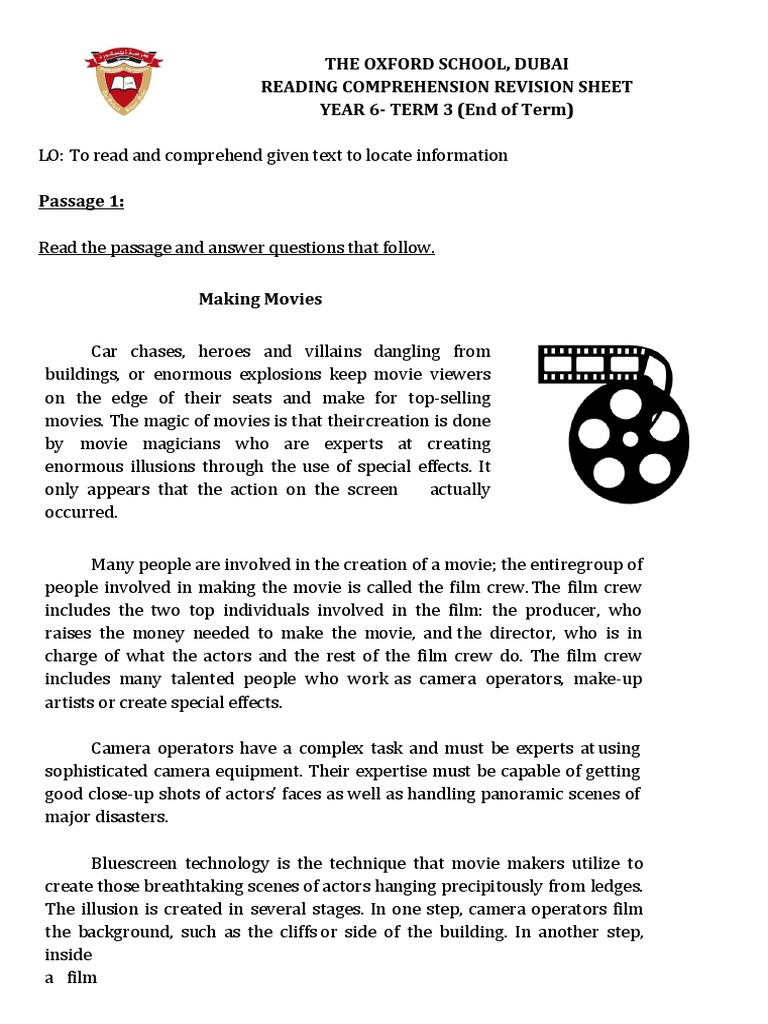 Year 6 - Reading Revision Worksheet - Term 3 - Eot | PDF | Dragonfly