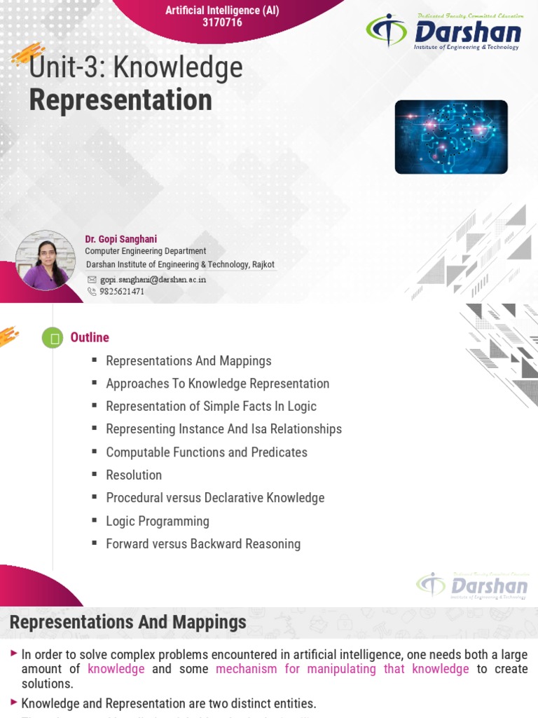 Unit-3: Knowledge: Representation | PDF | Logic | First Order Logic