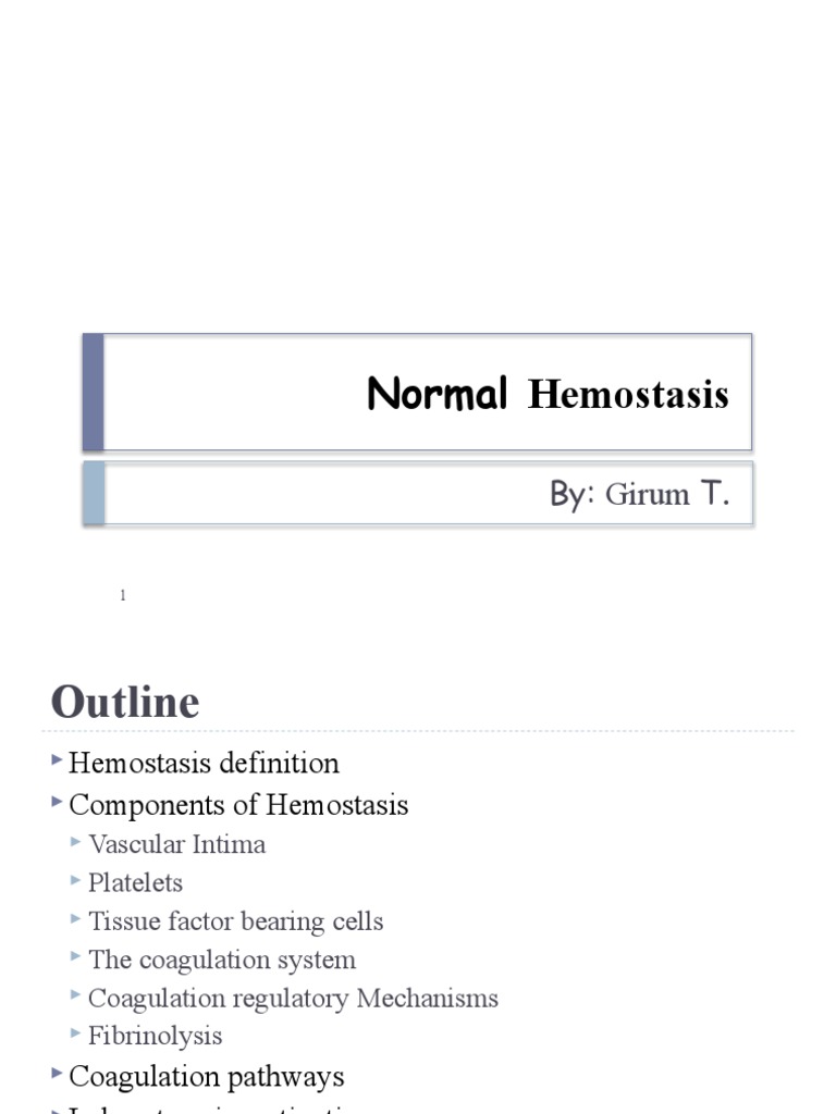 Normal Hemostasis | PDF | Coagulation | Platelet