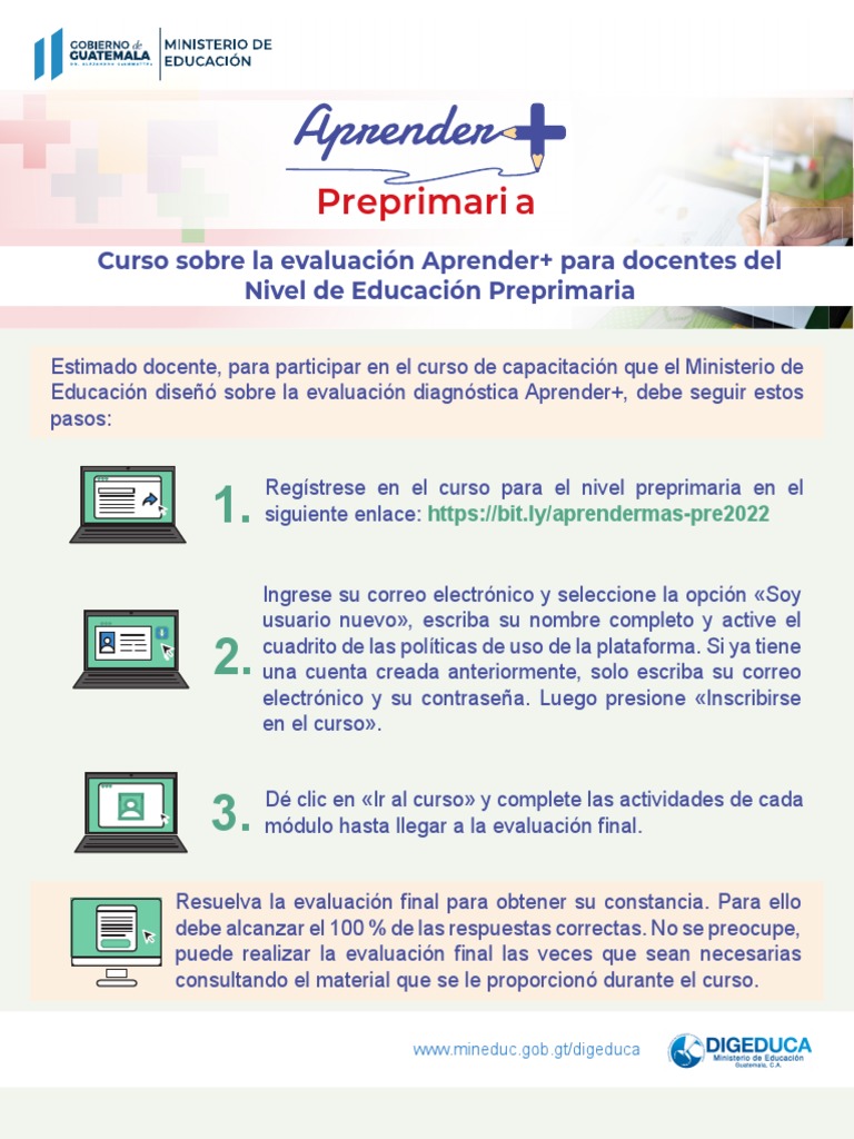 Curso de Evaluación para Preprimaria | PDF | Crecimiento personal y ...
