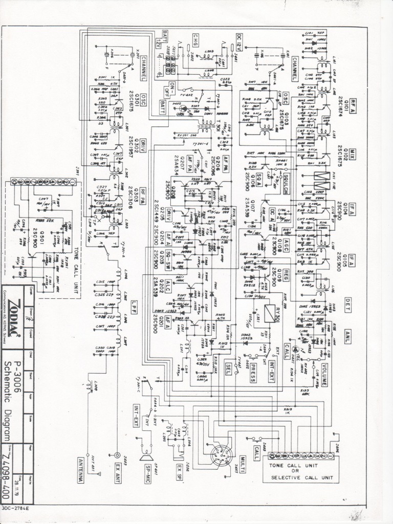 Zodiac P-3006 Schematic | PDF