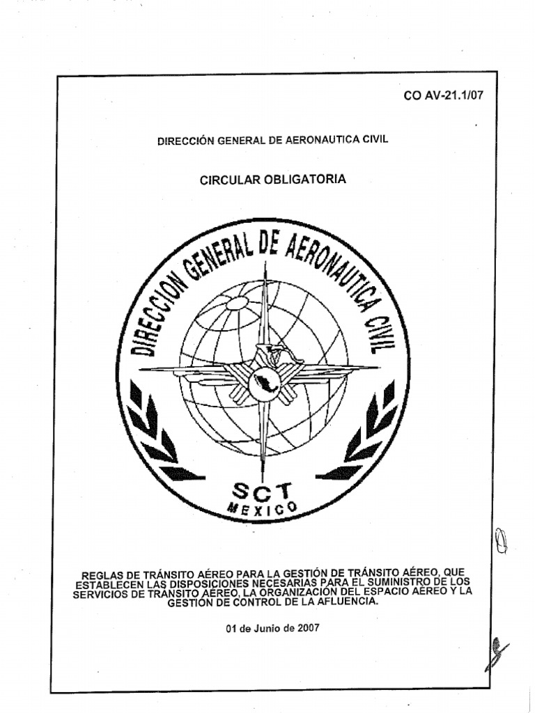 84 Circular Obligatoria CO AV-21.1 07 Reglas de Transito Aereo para La Gestion de Transito Aereo ...