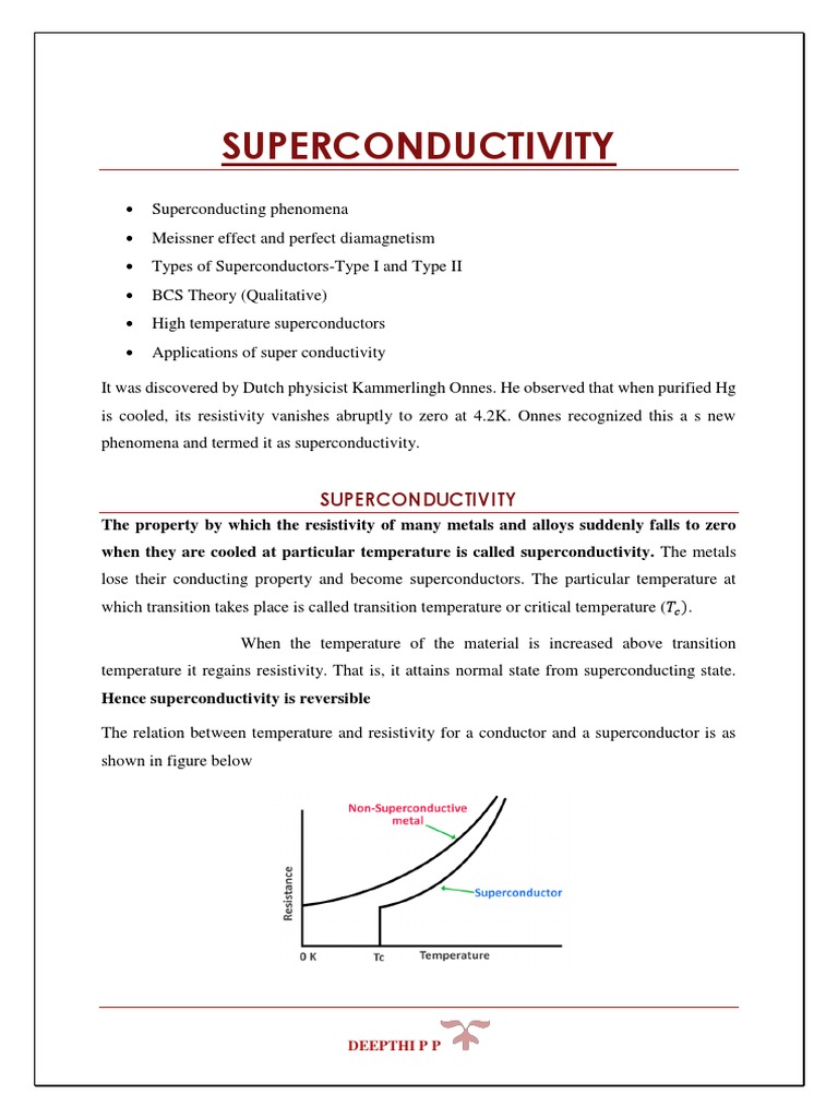 Superconductivity 220309 124217 | Download Free PDF | Superconductivity | Electrical Resistivity ...