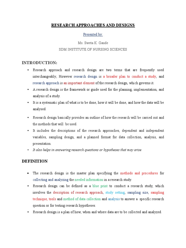 Research Approach and Design | PDF | Experiment | Quantitative Research