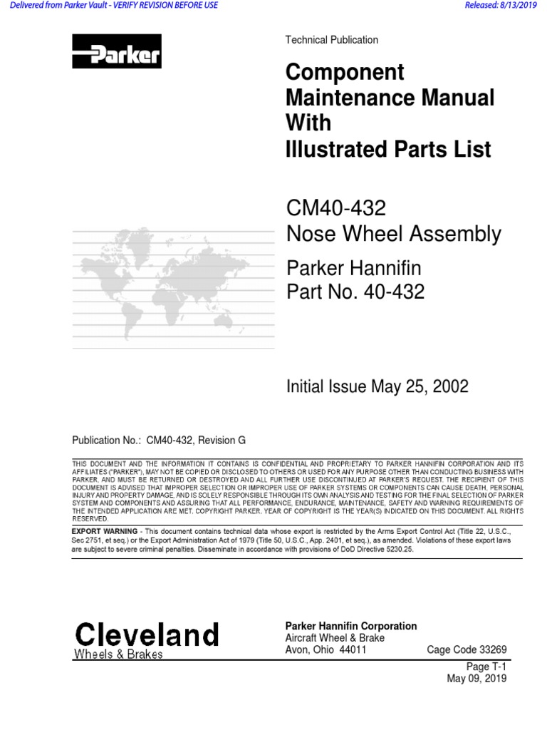 CMM for Nose Wheel Assembly 40-432 | PDF | Specification (Technical ...