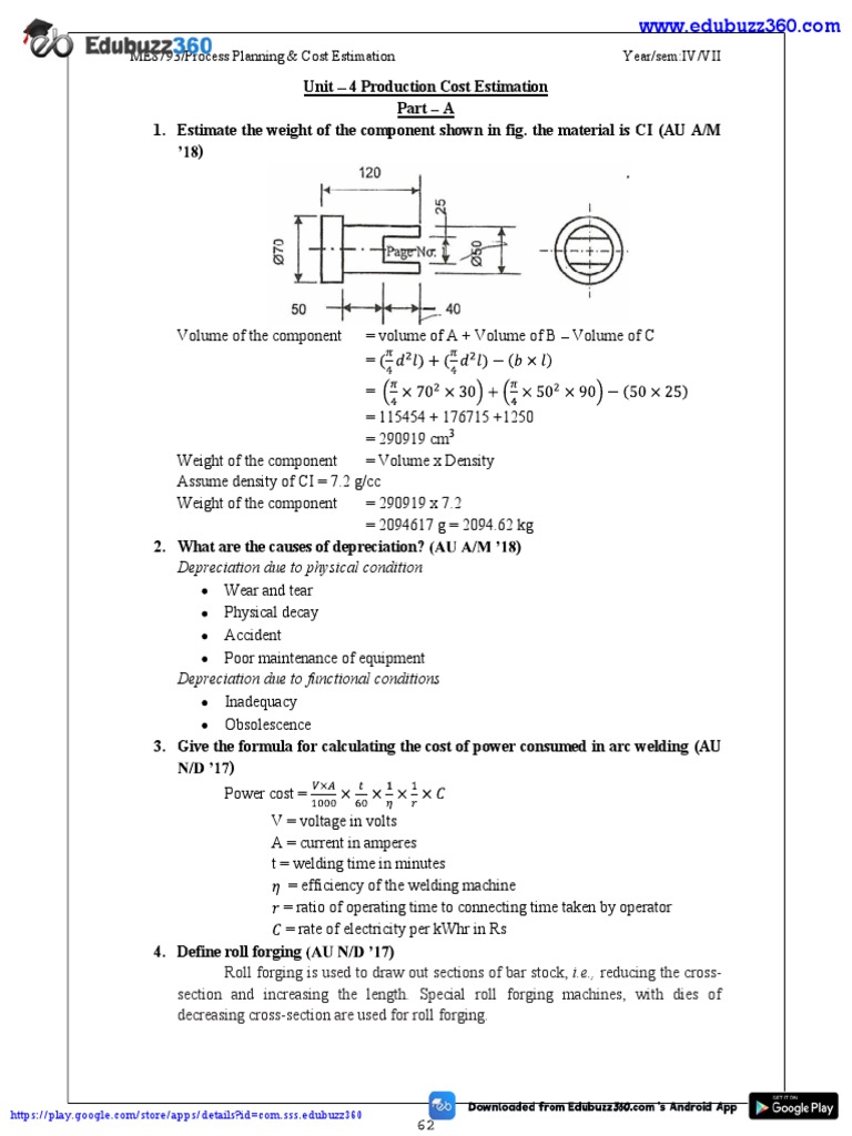 ME8793 Process Planning and Cost EStimation UNIT 4 QB | PDF | Welding | Construction