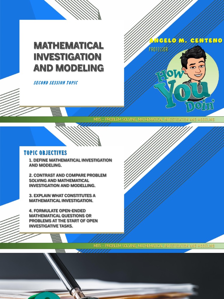 M115 - PROBLEM SOLVING, MATH INVESTIGATION - MODELING Second Session ...