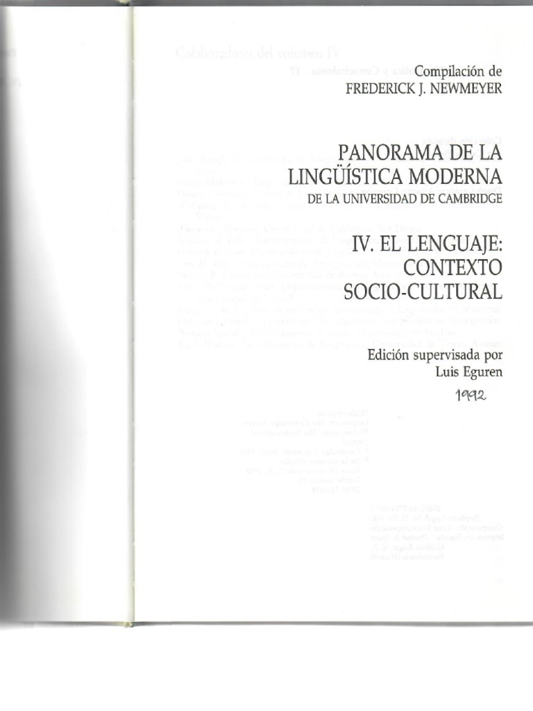 Fuente 2.2c HILL, J 1992 Lenguaje, Cultura... | PDF