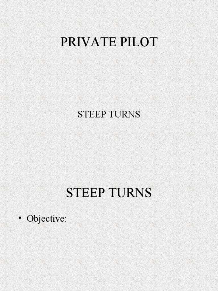 Steep Turn | PDF | Altitude | Aircraft