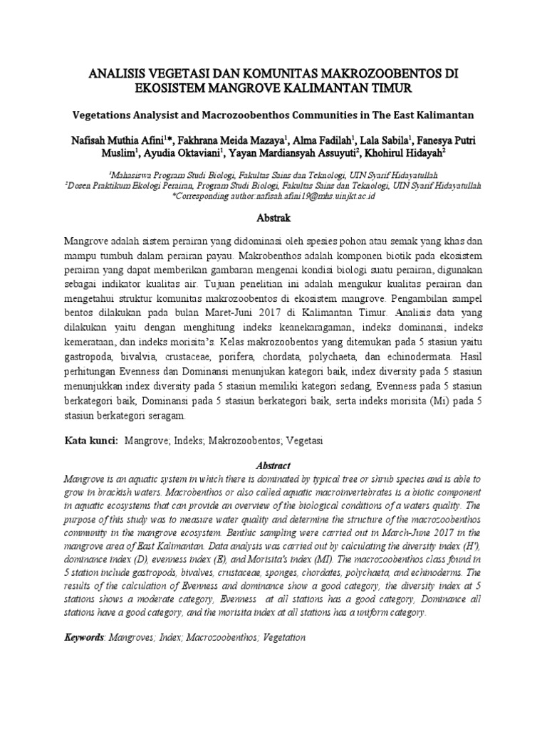 B1 - Kelompok 3 - Ekosistem Mangrove | PDF