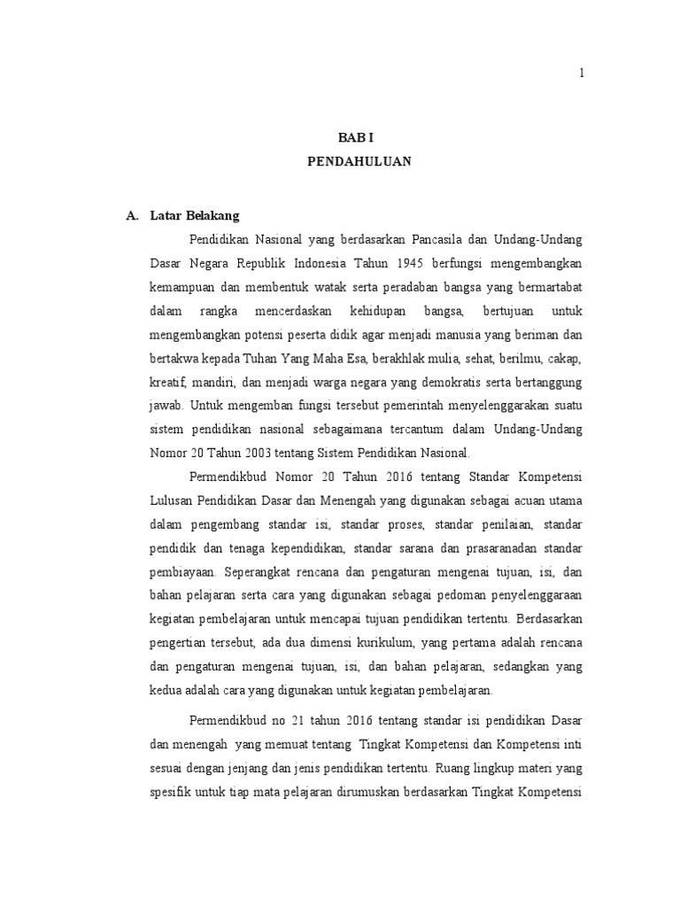 Judul yang tepat untuk dokumen tersebut adalah: "BAB I PENDAHULUAN KTSP SMA NEGERI 2 TELUK ...