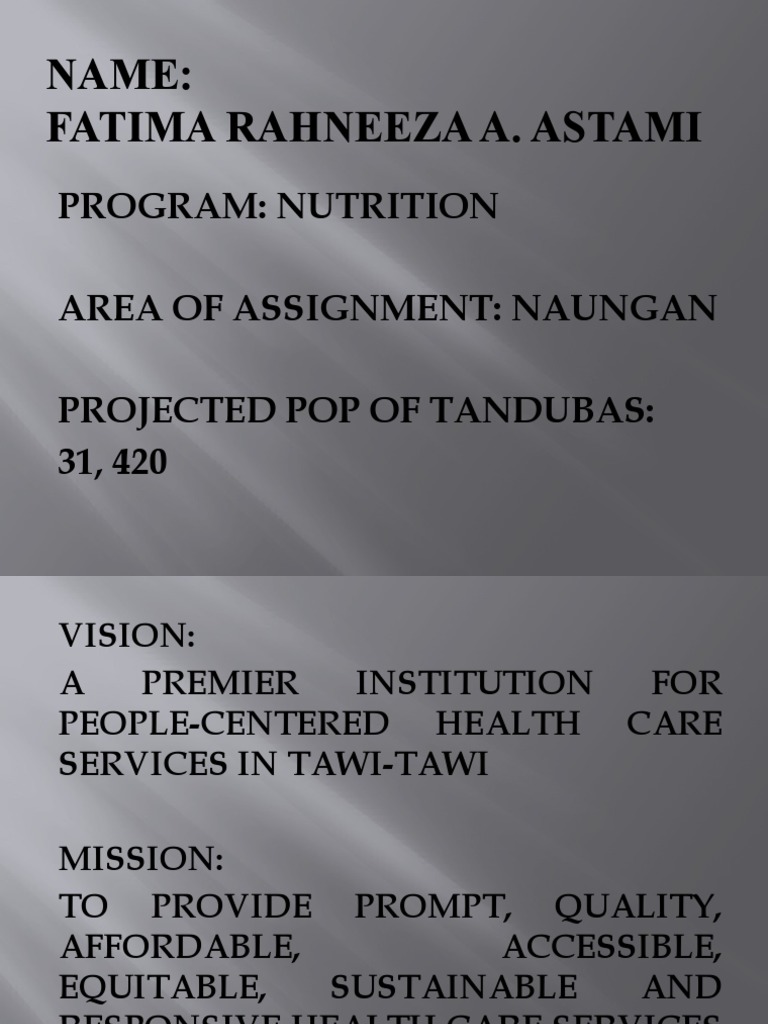 Enhancing Nutrition in Tandubas | PDF | Public Health | Health Care