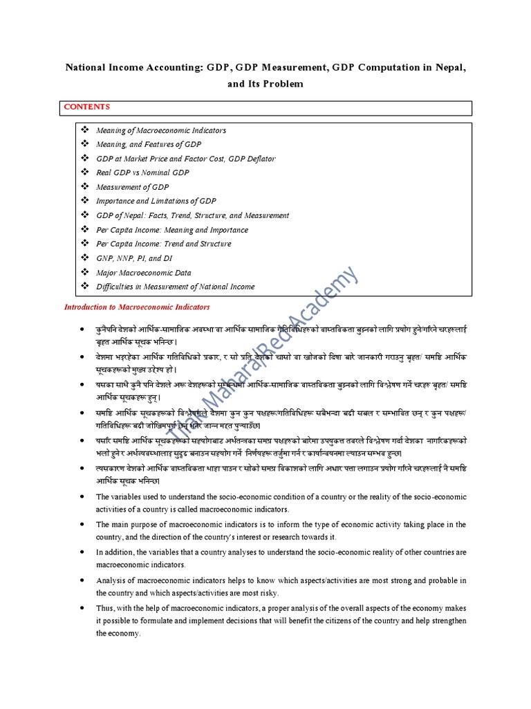 National Income Accounting | PDF | Gross Domestic Product | Real Versus ...