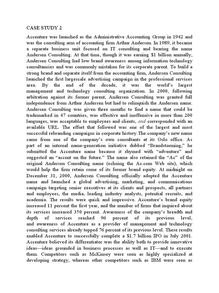 Case Study | PDF | Accenture | Economies