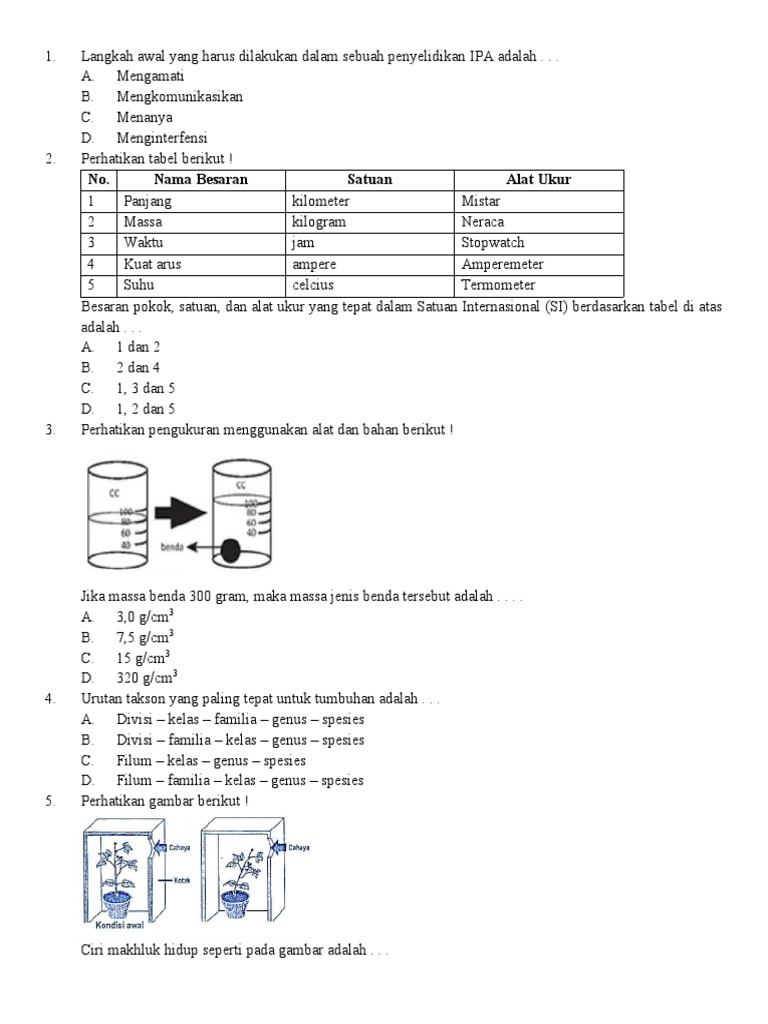 Soal Uas Ipa Fix | PDF