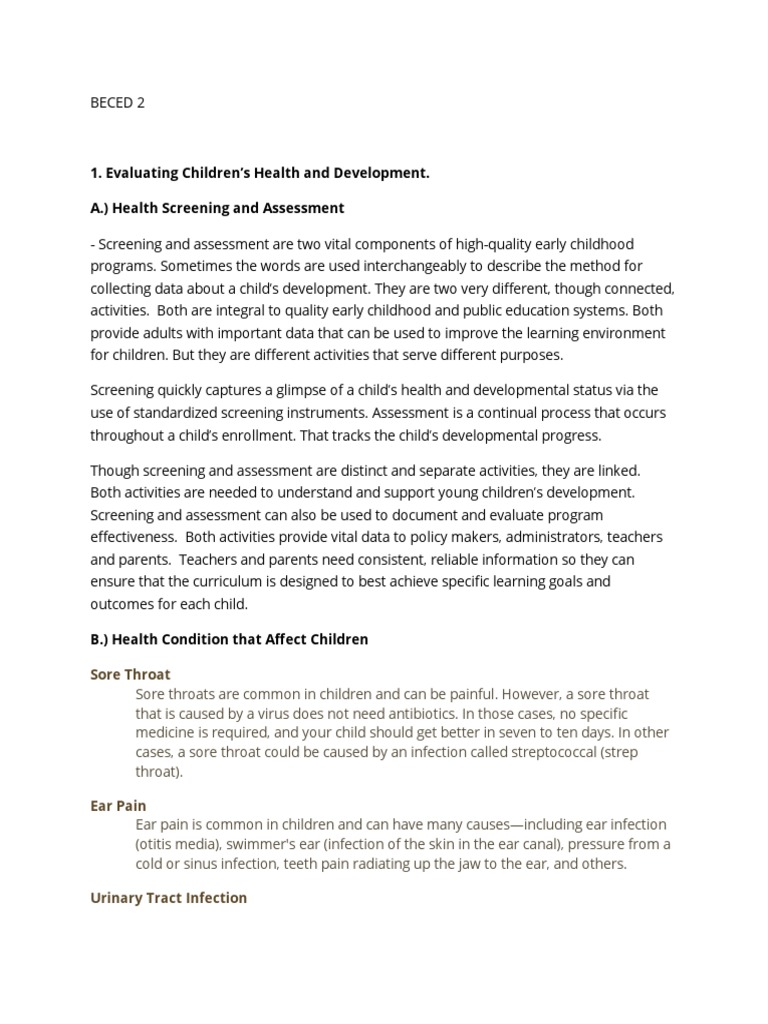 Research-Evaluating Children's Health and Development | PDF | Common ...