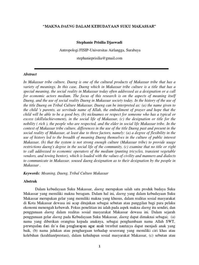 Makna Daeng Makassar | PDF | Ethnicity | Indonesia