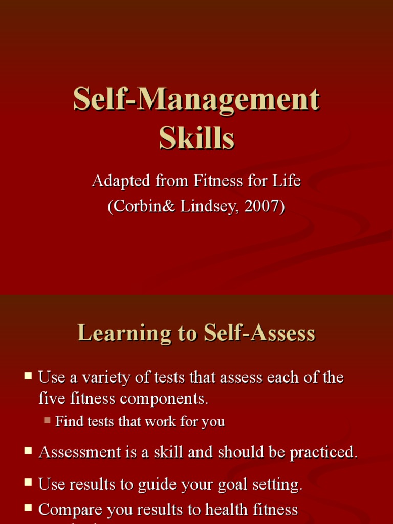 Self Management Skills | PDF | Physical Fitness | Attitude (Psychology)