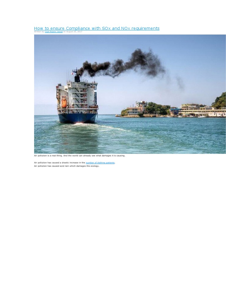 Sox Nox | PDF | Pollution | Environmental Issues