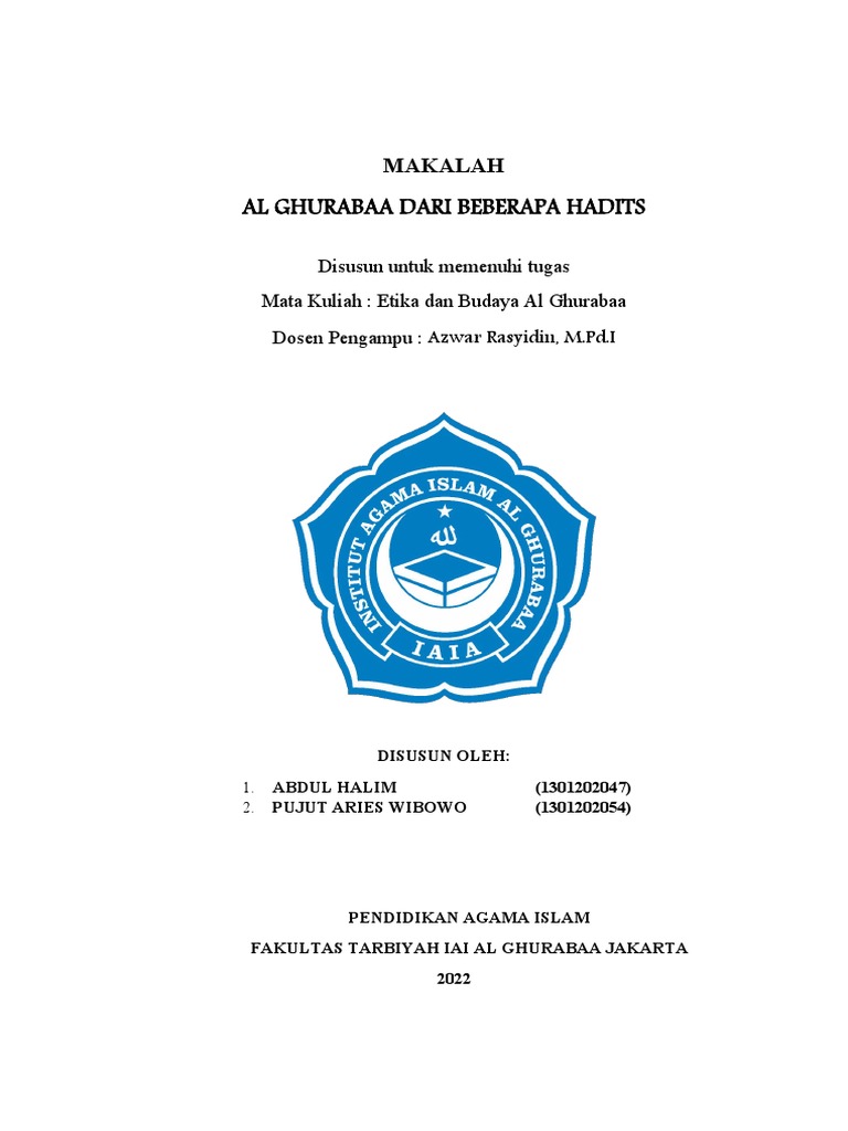 Al Ghurabaa Dari Berbagai Hadits | PDF