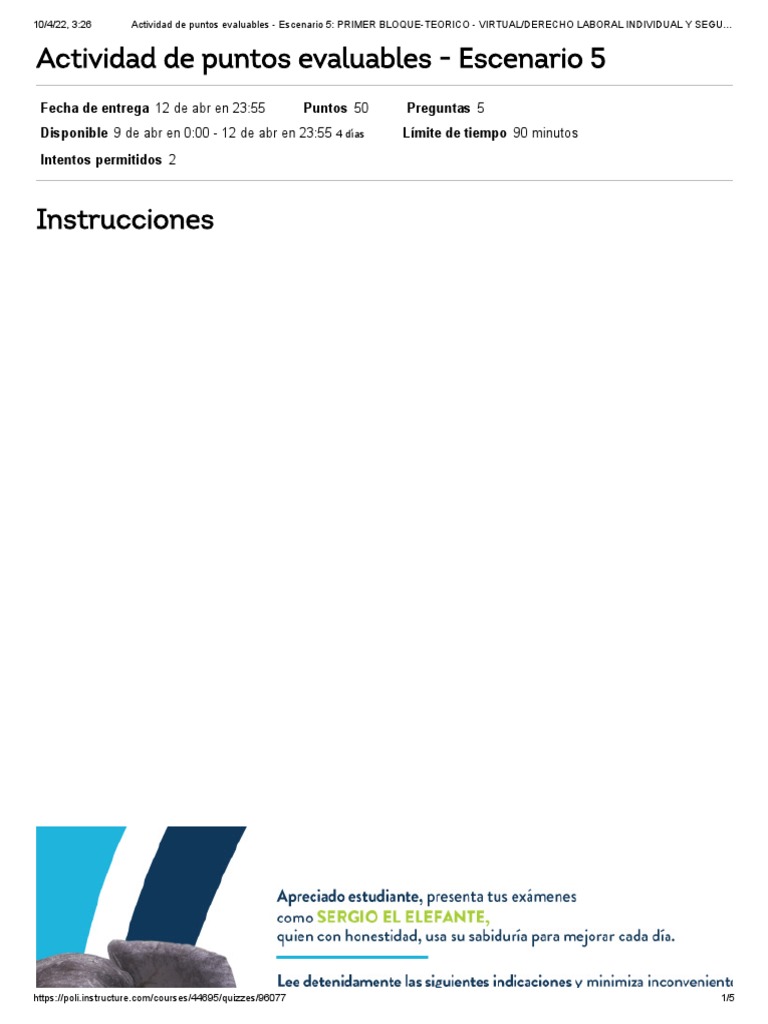 Actividad de Puntos Evaluables - Escenario 5 | PDF | Salario mínimo | Salario