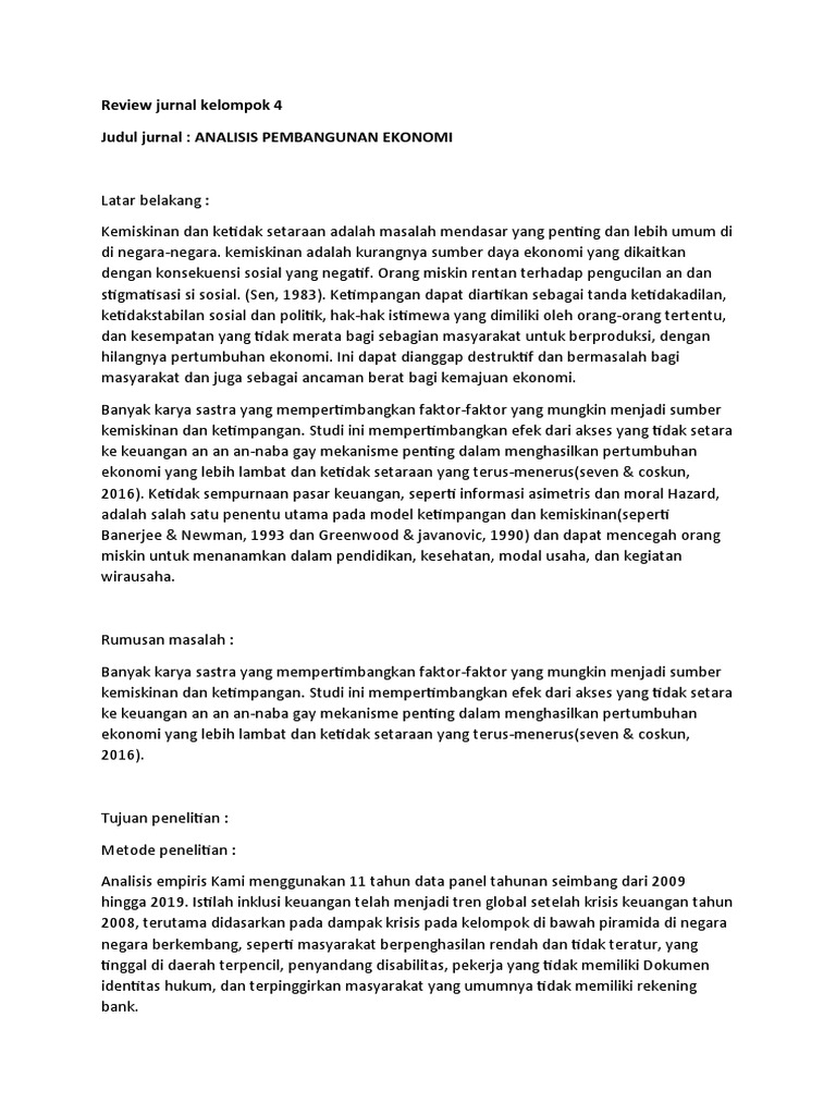 Review Jurnal Kel 4 | PDF