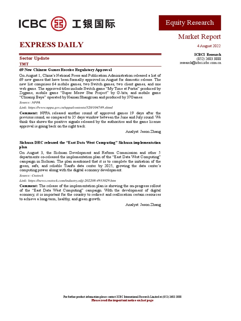 Express Daily 220804 | PDF | Financial Analyst | Securities (Finance)
