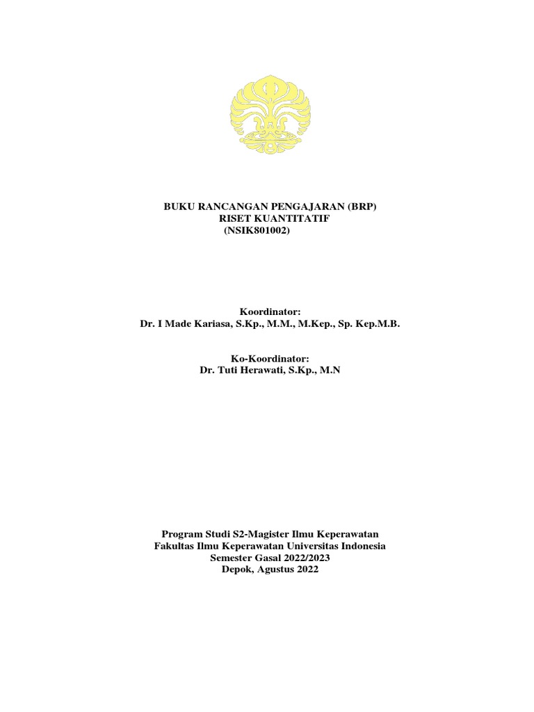 BRP Riset Kuantitatif | PDF