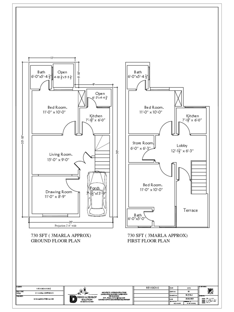 3 & 4 Marla Options | PDF | Technical Drawing