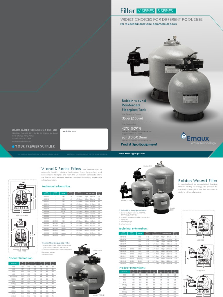 VS Series Filter Brochures DoublePage en | PDF | Fiberglass ...