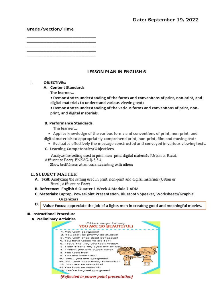 LP Q1 Week 5 Day 1 | PDF | Learning