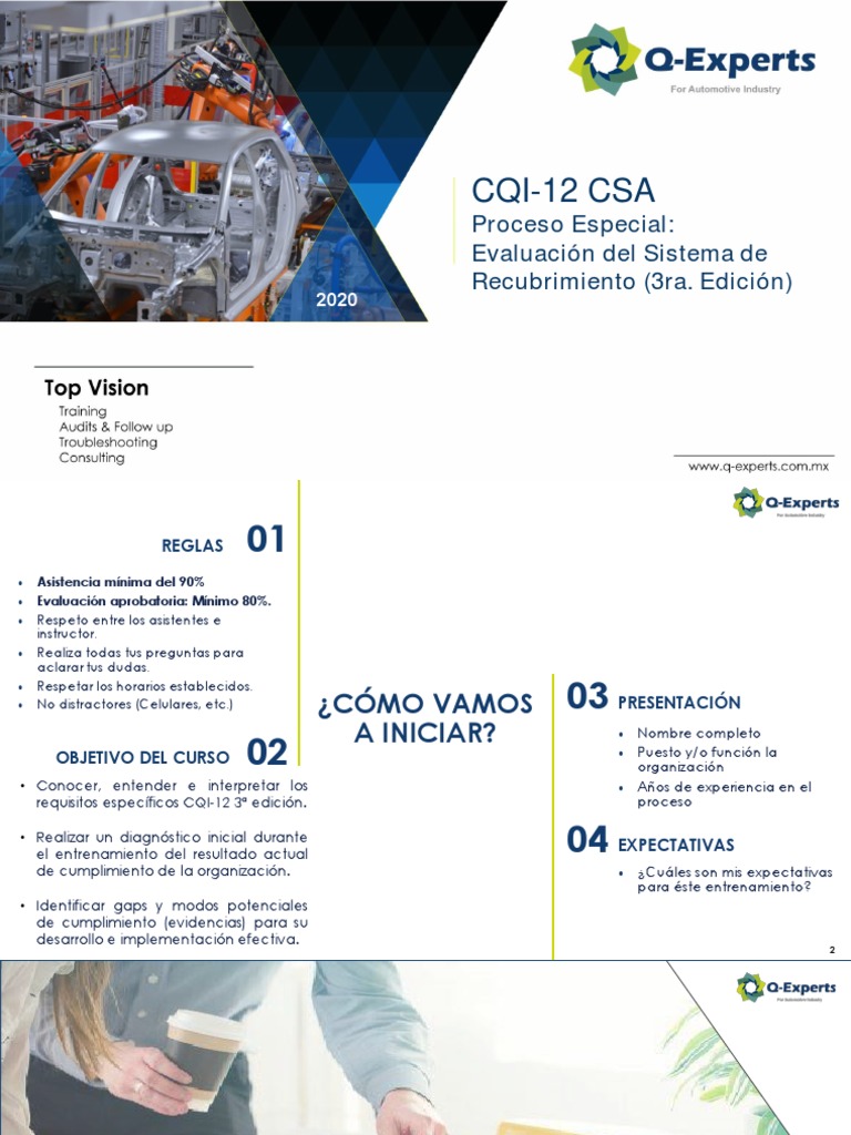 Presentacion CQI-12 CSA-3ed | PDF | Auditoría | Revestimiento