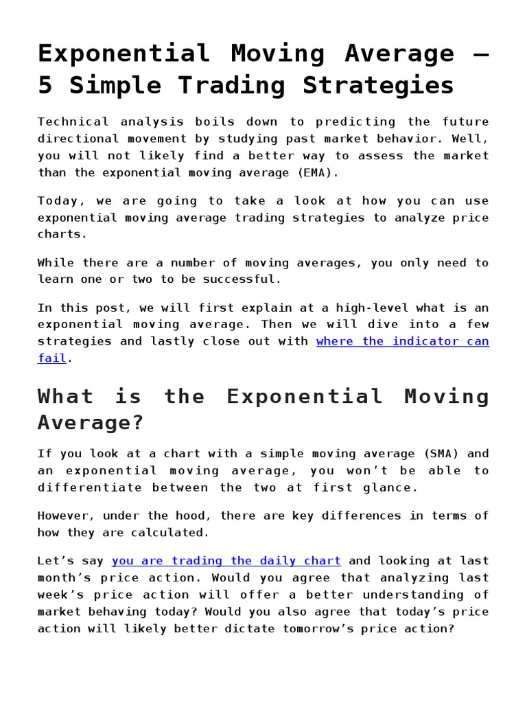 5 Ema Strategy | PDF | Moving Average | Market (Economics)