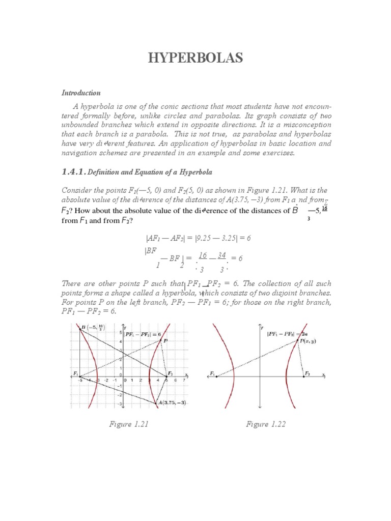 HYPERBOLAS | PDF | Asymptote | Cartesian Coordinate System