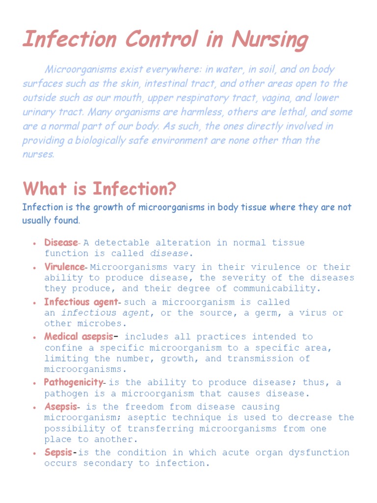 Infection Control in Nursing | PDF | Infection | Humoral Immunity