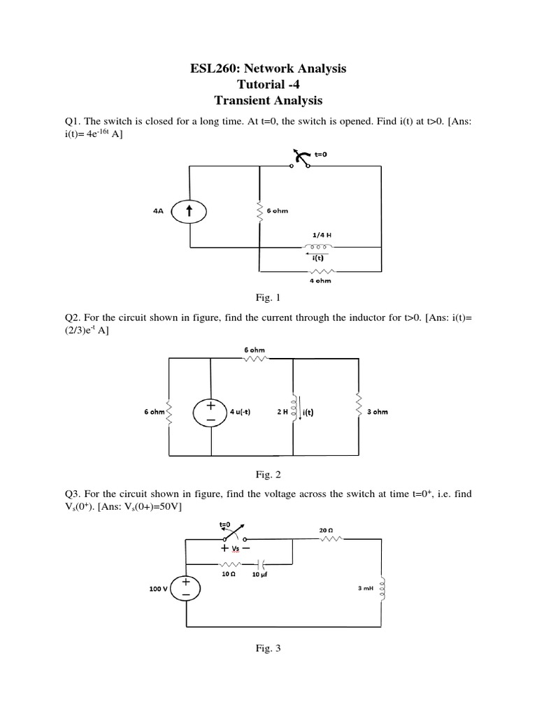 4.tutorial 4 Transient | PDF | Electrical Network | Quantity
