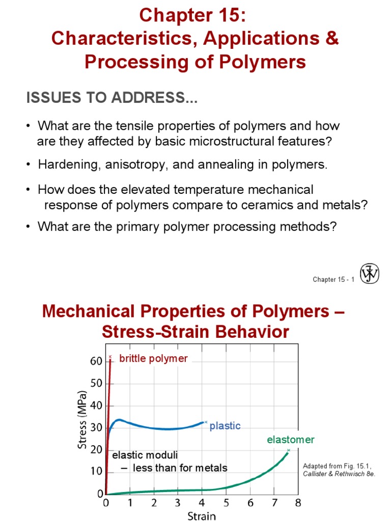 Characteristics and Application of Polymers | PDF | Deformation (Engineering) | Polymers