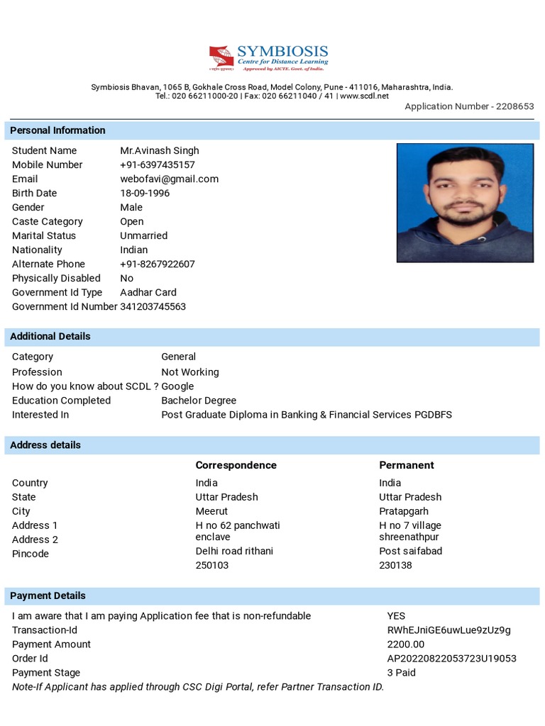 Application pdf - Application Form Pdf | PDF | Test (Assessment)