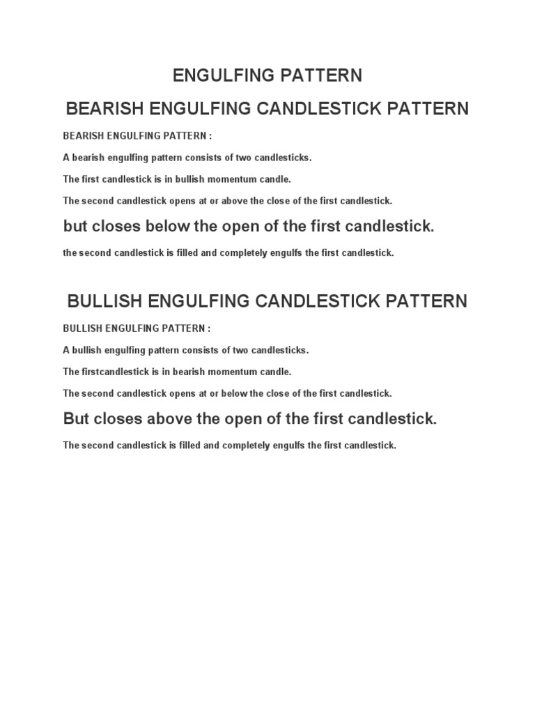 Engulfing Pattern | PDF