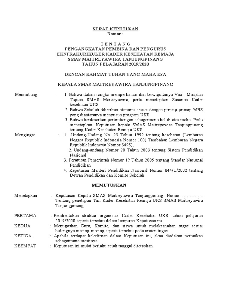 Surat Keputusan | PDF
