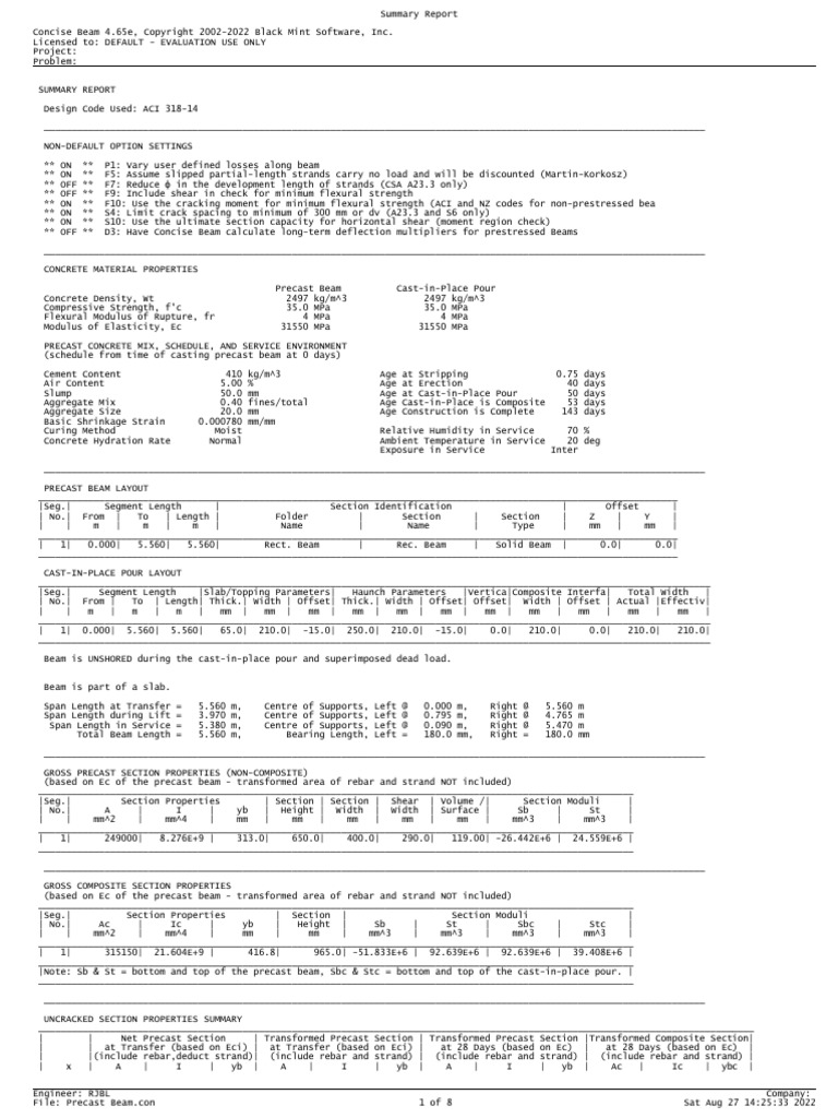 Precast Beam Pdf Beam Structure Concrete