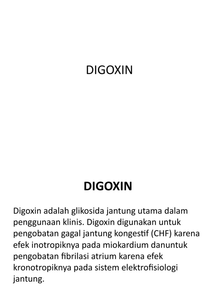 DIGOXIN | PDF | Sains & Matematika
