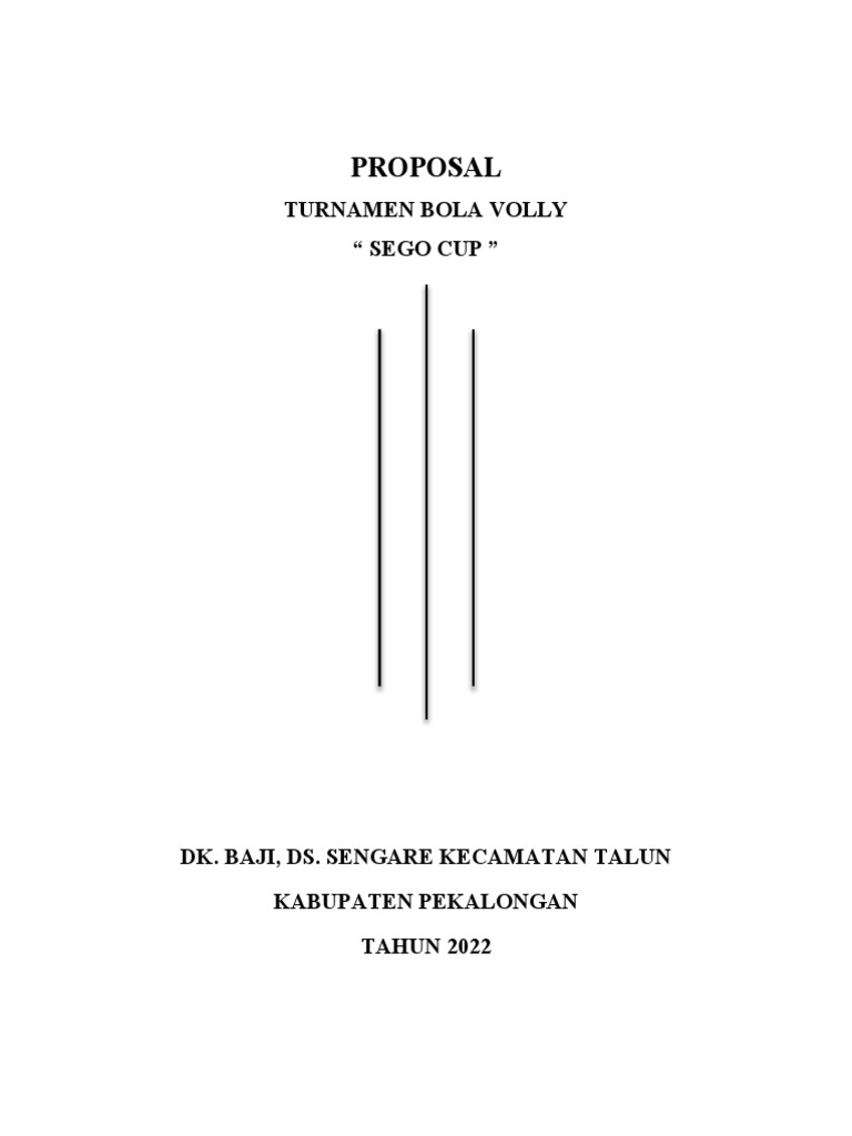 Proposal Turnamen Volly Sego Cup | PDF