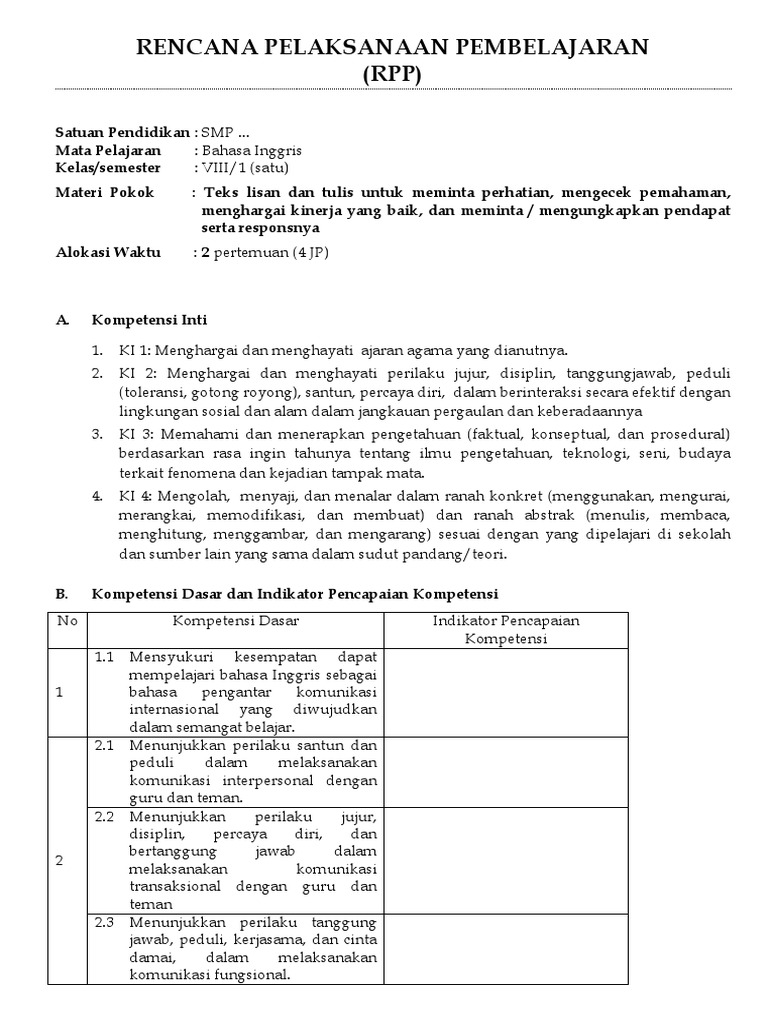 (Unit 1) RPP ATTENTION, PLEASE | PDF