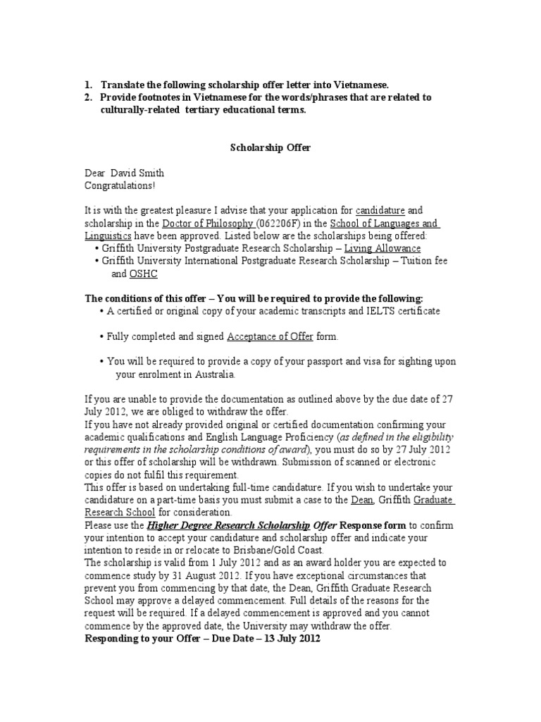 Offer (English) | PDF | Postgraduate Education | Educational Stages