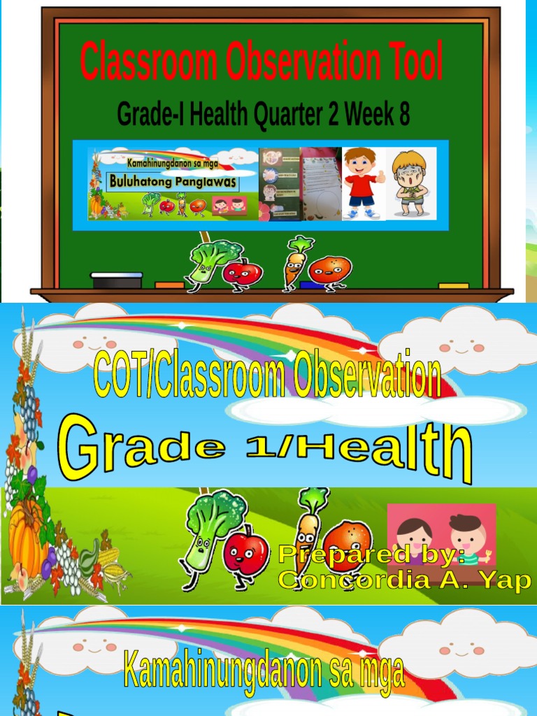 COT Grade 1 Health Quarter 2 Week 8 | PDF