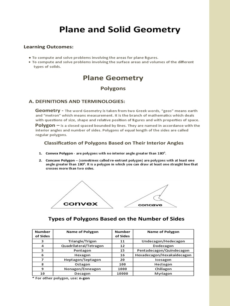 Plane and Solid Geometry | PDF | Area | Triangle