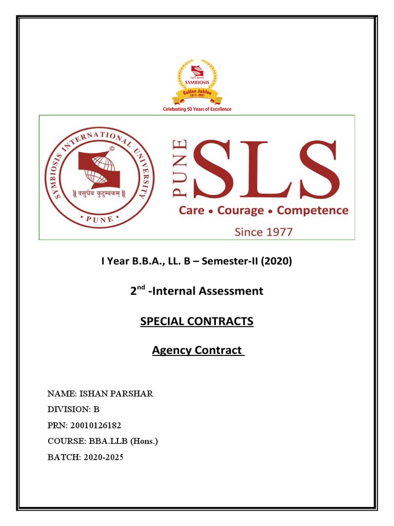 Special Contracts | PDF | Law Of Agency | Renting